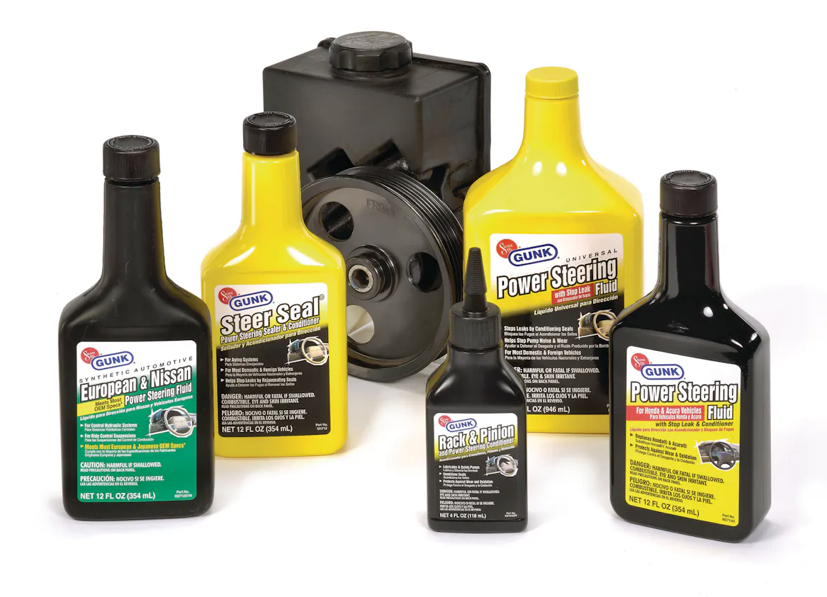 Solder-Seal Gunk line of power steering fluids and additives | Fleet ...