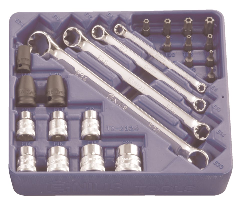 24-Piece Star Wrench Set, No. TX-2234 | Fleet Maintenance