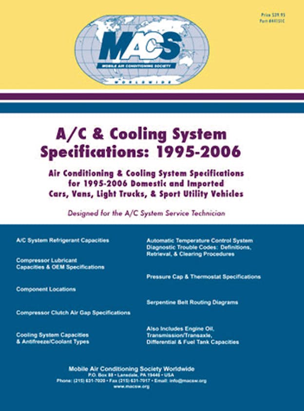 A/C ' Cooling System Specification Reference | Fleet Maintenance