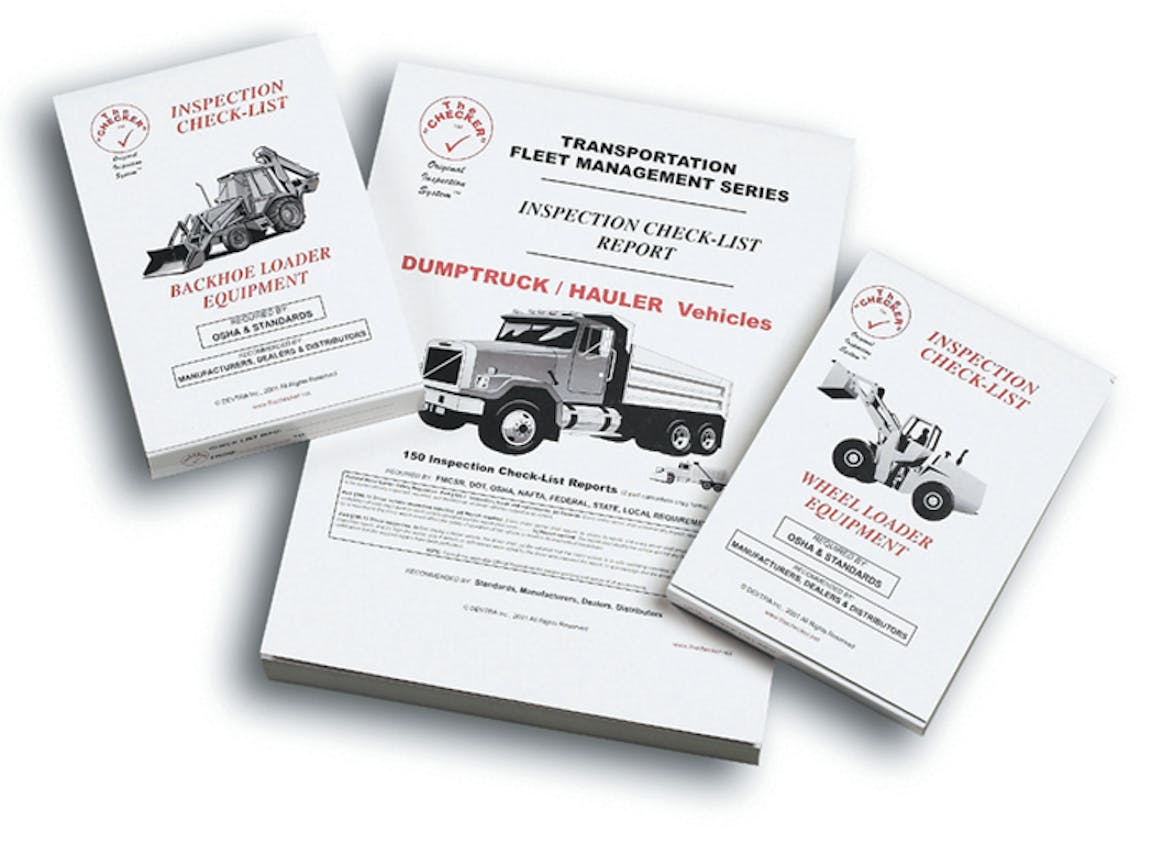 The "CHECKER"® Vehicle ' Equipment Inspection Check-list books | Fleet ...
