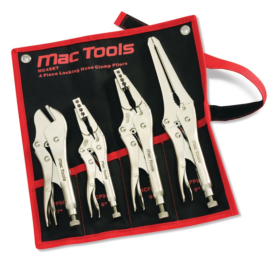 4-Piece Locking Hose Clamp Pliers Set No. HC4SET | Fleet Maintenance