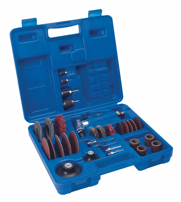 45-piece Deluxe Gearless Die Grinder kit | Fleet Maintenance