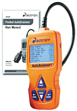 OBDII AutoScanner, No. CP9575 From: Actron, Bosch Automotive Service ...