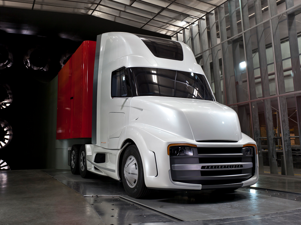 Freightliner Trucks forward-looking concept vehicle is the Revolution ...
