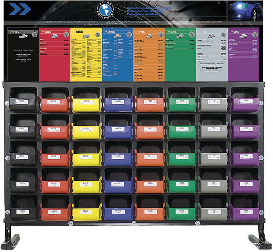 SteadyWeight Wall Mountable Wheel Weight Rack with Steel Weight Kit ...