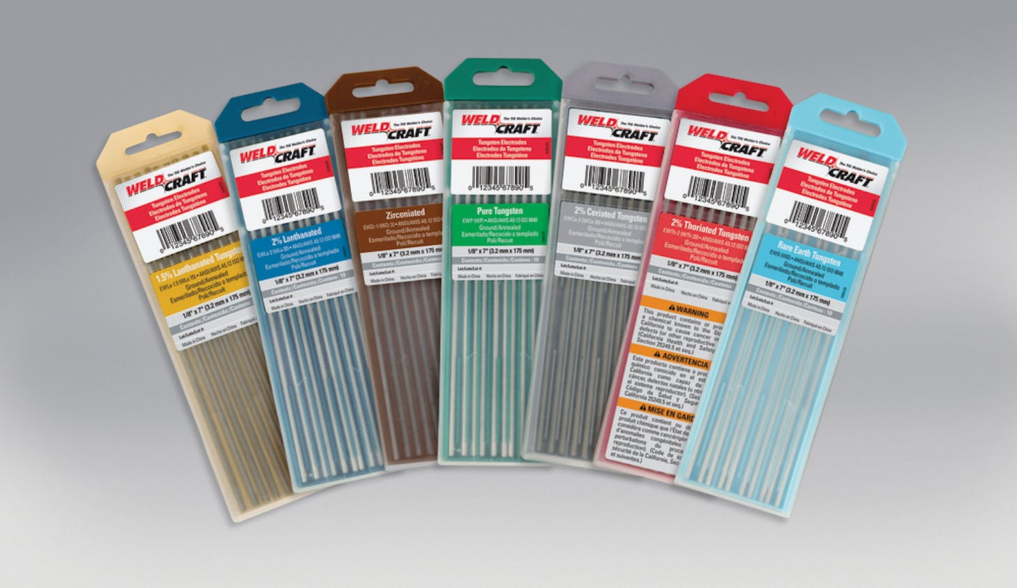 Two Percent Lanthanated and Zirconiated Tungsten Electrodes | Fleet ...