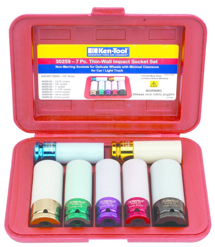7-Piece Thin-Wall Impact Socket Set | Fleet Maintenance