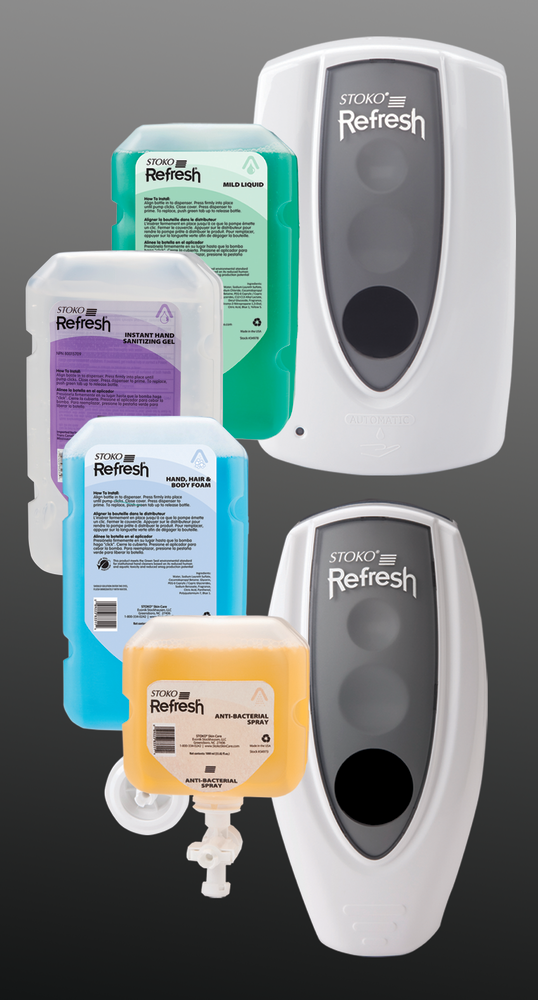 Refresh touch-free 4 in 1 hand hygiene dispenser | Fleet Maintenance