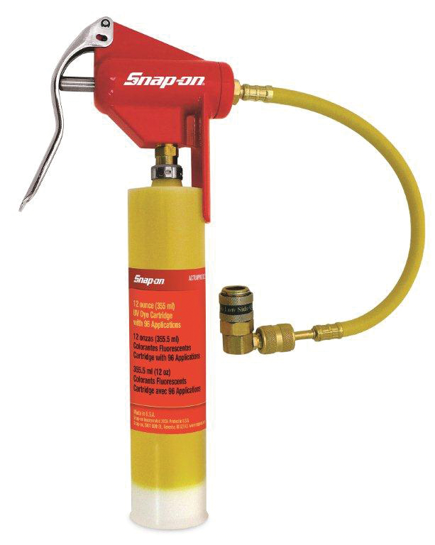 Metered UV Dye Injector Gun with Hose Coupler and 12 Ounce Dye ...