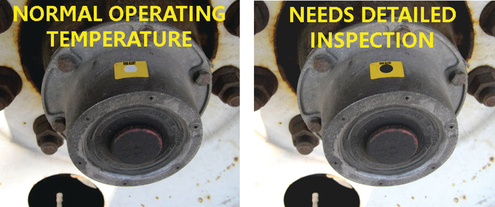 Hub Alert heat sensing label | Fleet Maintenance