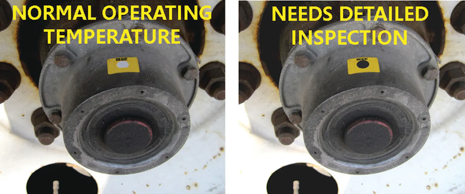 Hub Alert heat sensing label | Fleet Maintenance