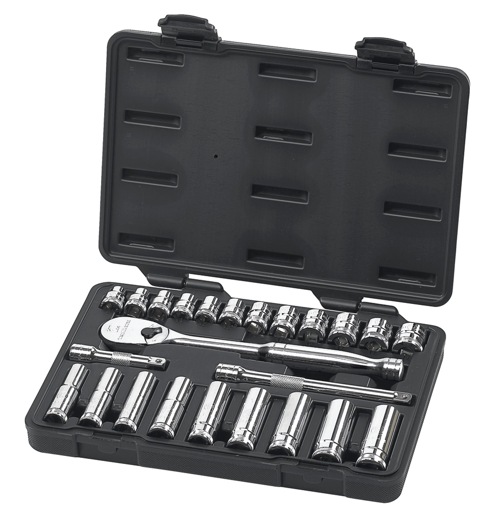24-pc 3/8" Drive Metric Socket Set (Standard/Deep) | Fleet Maintenance