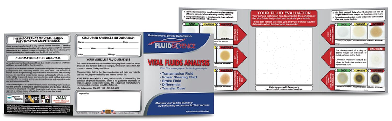 Vital Fluids Analysis Report Card, No. 95120-CVT | Fleet Maintenance