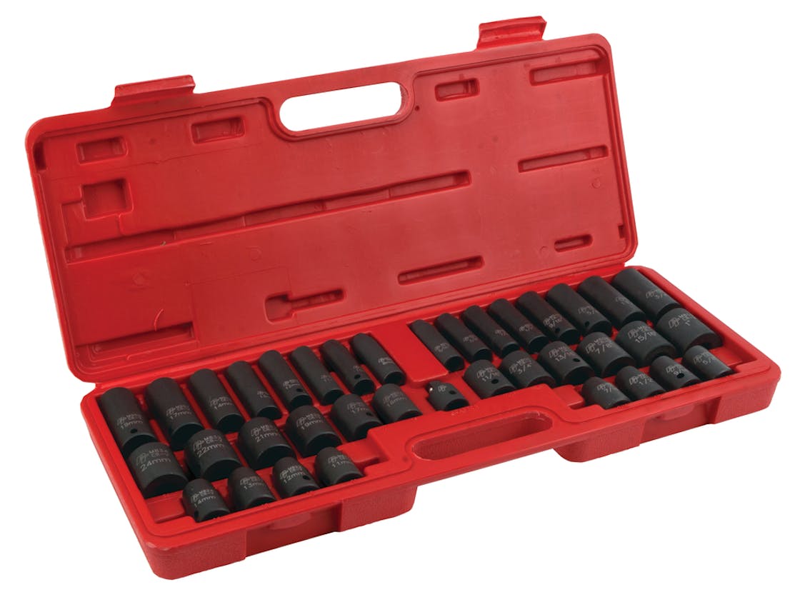 38-pc Professional Grade Socket Set | Fleet Maintenance