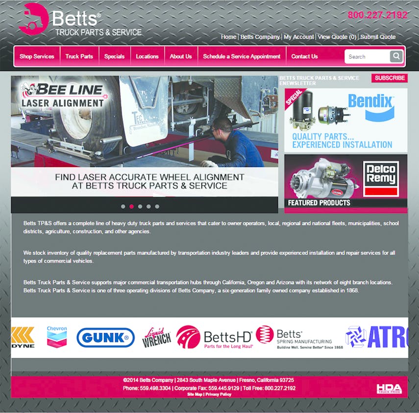 BettsTruckParts.com new website | Fleet Maintenance
