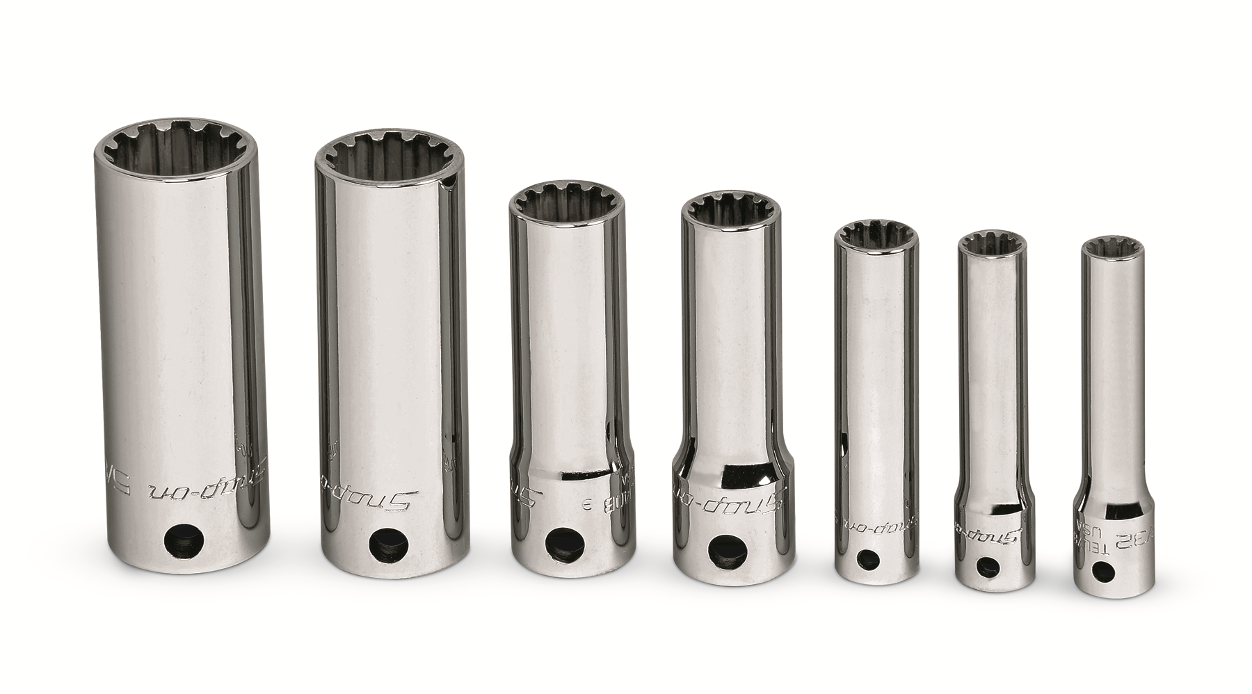 7-pc Deep Spline Socket Set, No. 207TFEL | Fleet Maintenance