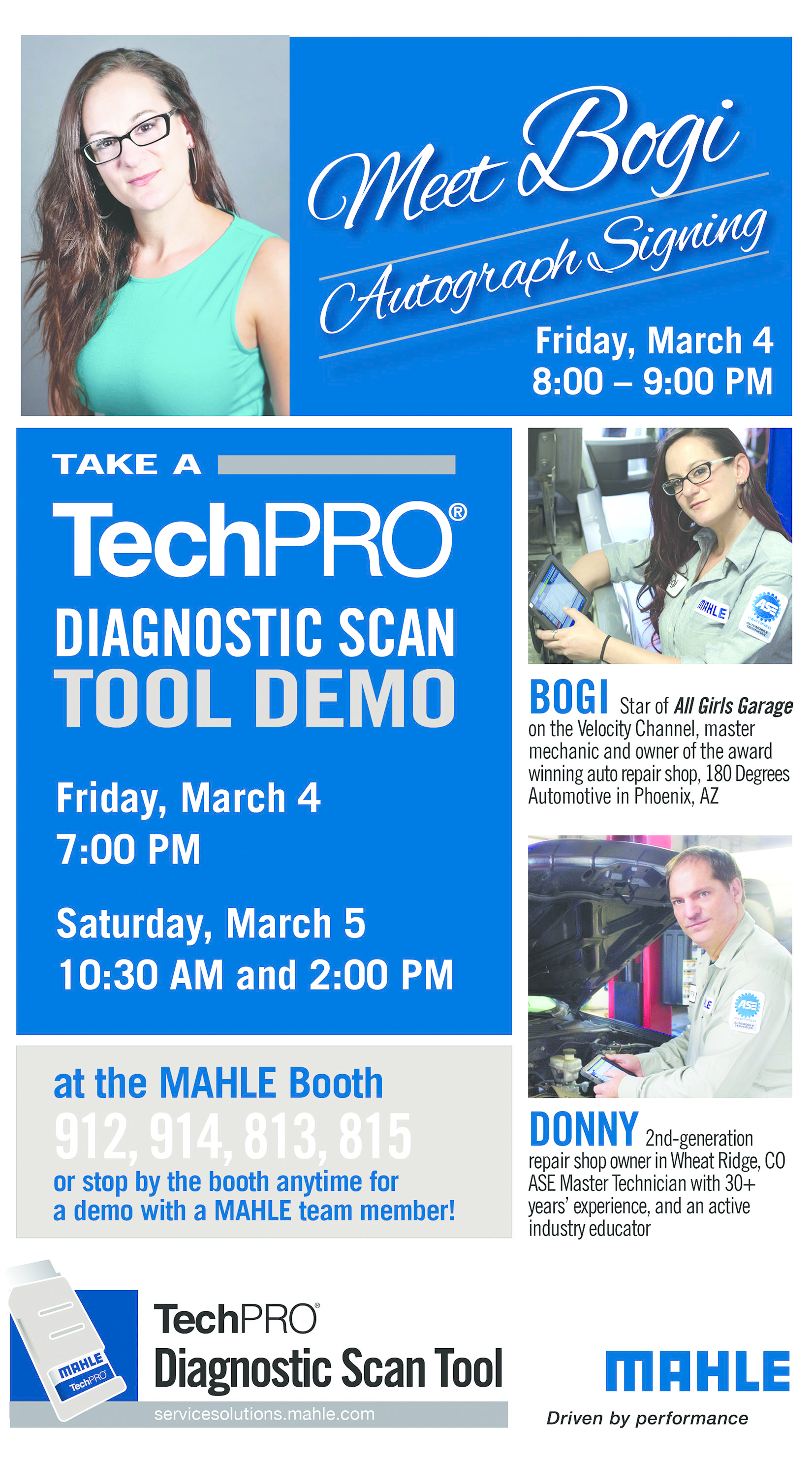 MAHLE Service Solutions will feature TechPro demonstrations at VISION 2016 in Kansas City ...
