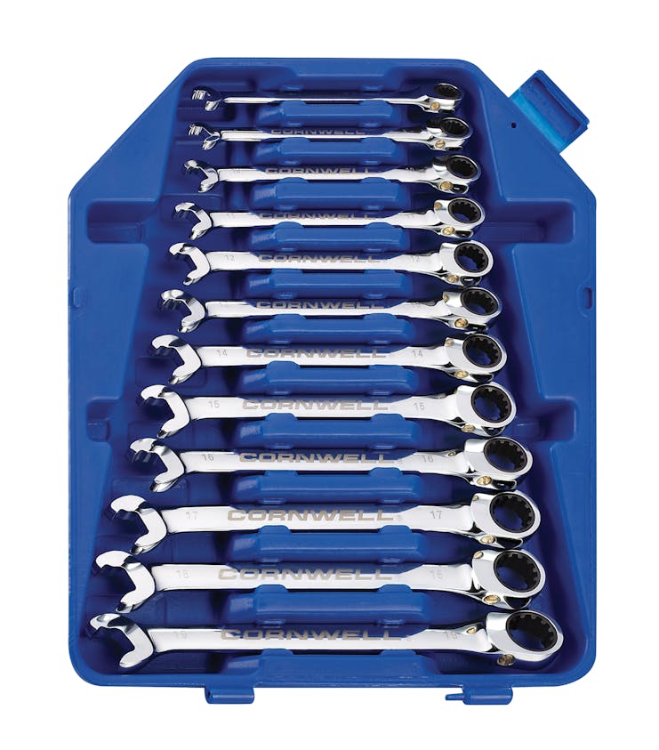 12-pc Metric Ratcheting Combination Speed Wrench Set | Fleet Maintenance