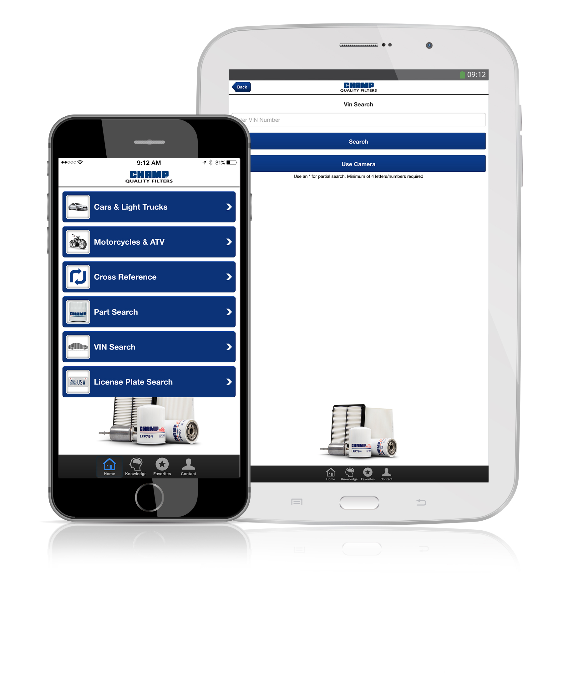 Champ filters app | Fleet Maintenance