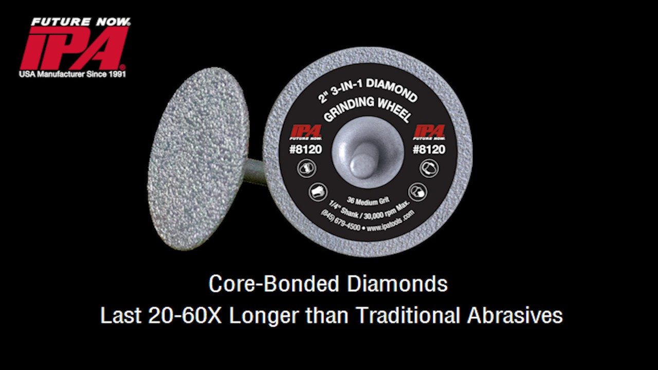 VIDEO: IPA Tools 8120 2" 3-in-1 Diamond Grinding Wheel | Fleet Maintenance