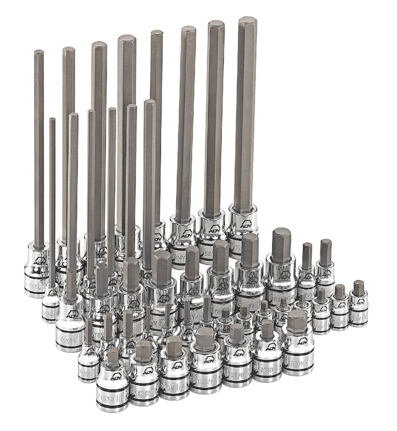 1/4" and 3/8" Drive 46-pc ADV Master Hex Bit Socket Set, No. SBS46HEXV ...