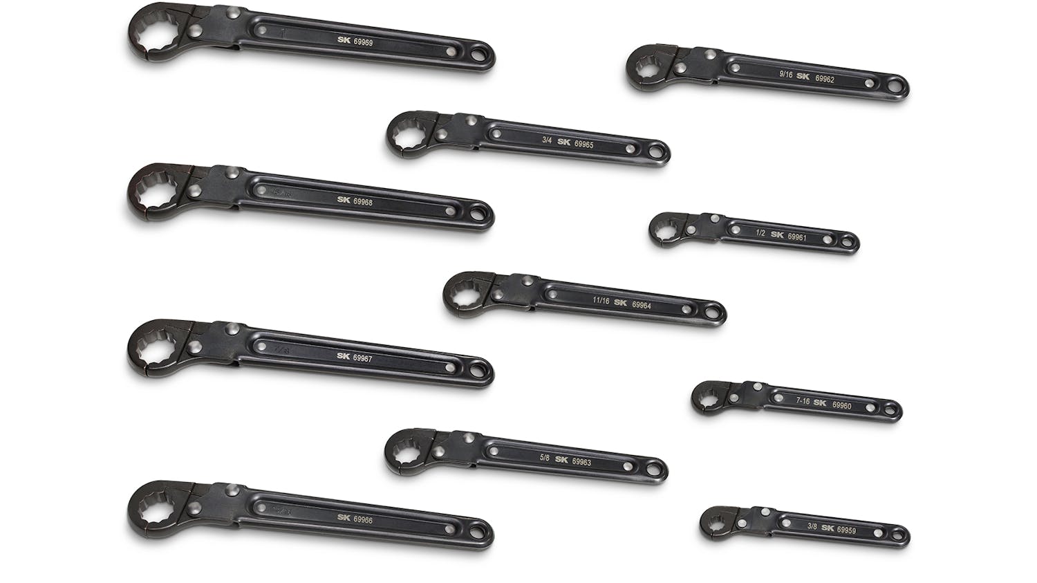 11 Pc Flare Nut Ratcheting Wrenches Set Fleet Maintenance
