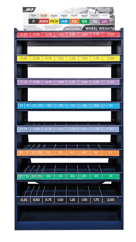 Metal Wheel Weight Rack | Fleet Maintenance