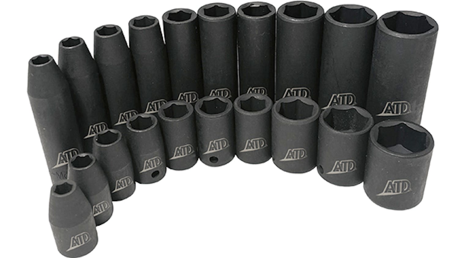 20-pc 1/4" Drive 6 Point SAE, Standard, and Deep Impact Socket Set, No ...