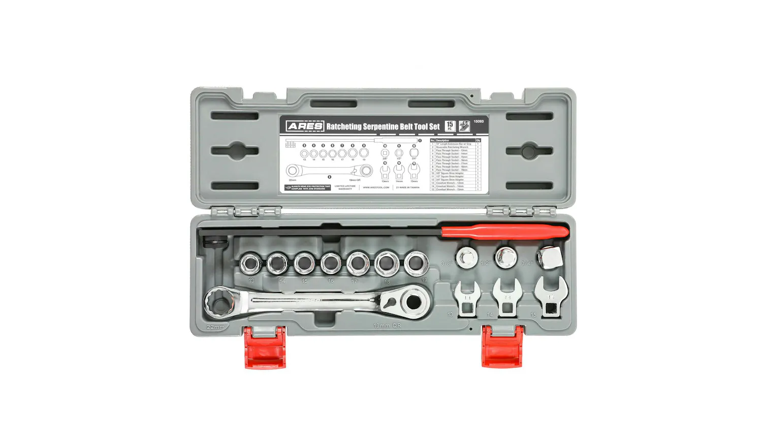 Ratcheting Serpentine Belt Tool Set, No. 15093, from ARES Tool | Fleet ...