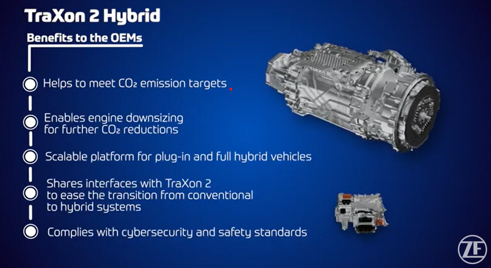 ZF unveils TraXon 2 hybrid transmission and e-comp Scroll at ACT Expo ...